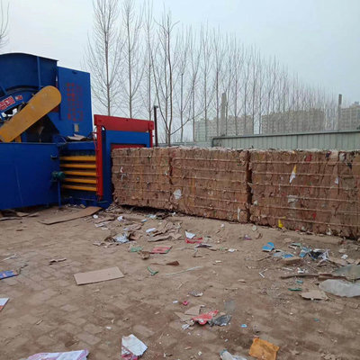 China YDWM200 Closed Type Waste Paper Baling Macine,waste paper bale press machine, horizontal baler supplier