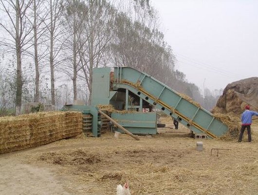 China 10~12t/h HFW120 Horizontal Straw Baler for Biomass Plant application with belt conveyor supplier